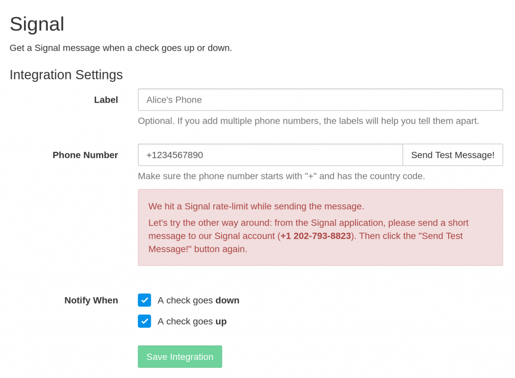 How Healthchecks Sends Signal Notifications – Healthchecks.io Blog